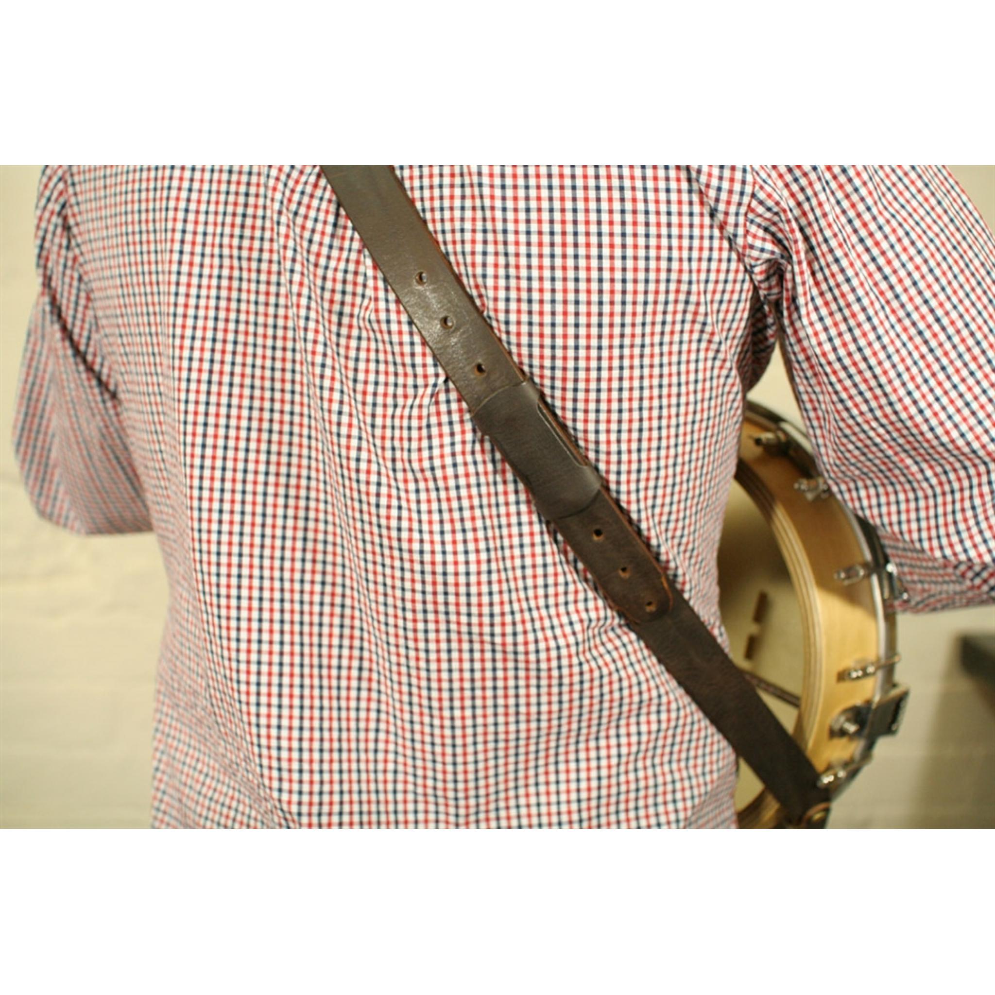 Hand-made quality leather banjo strap