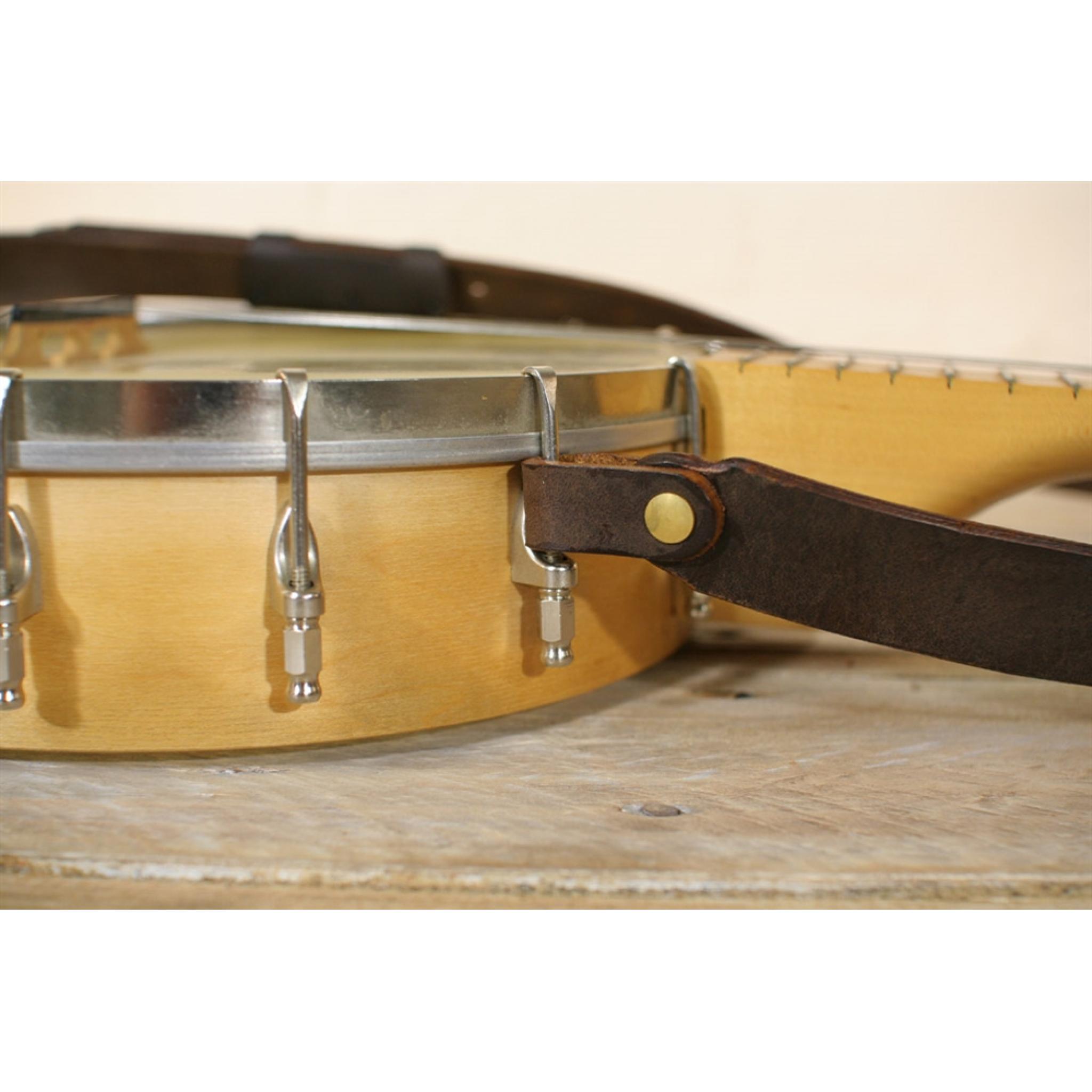Hand-made quality leather banjo strap