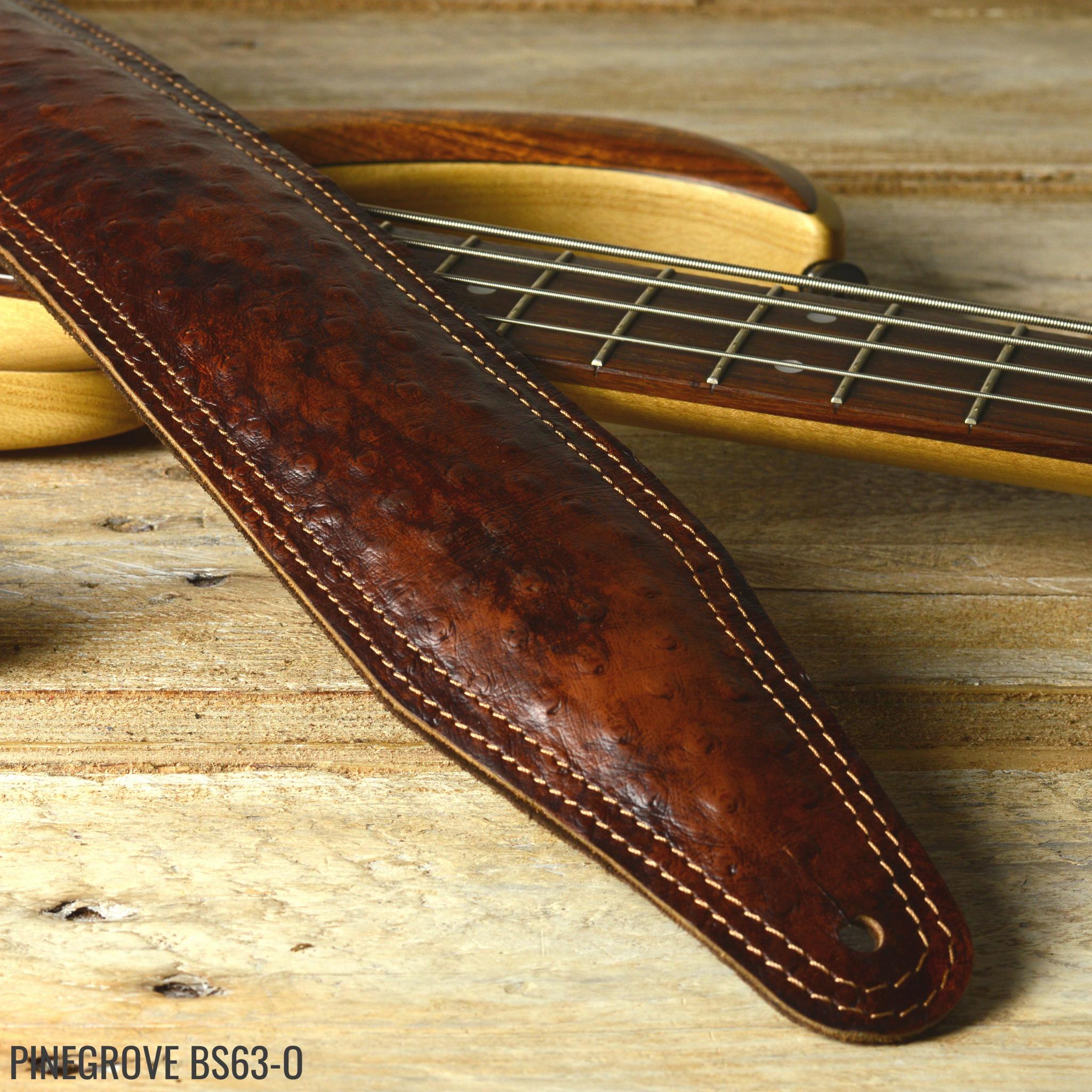 BS63-O Padded Leather Guitar Strap by Pinegrove Leather